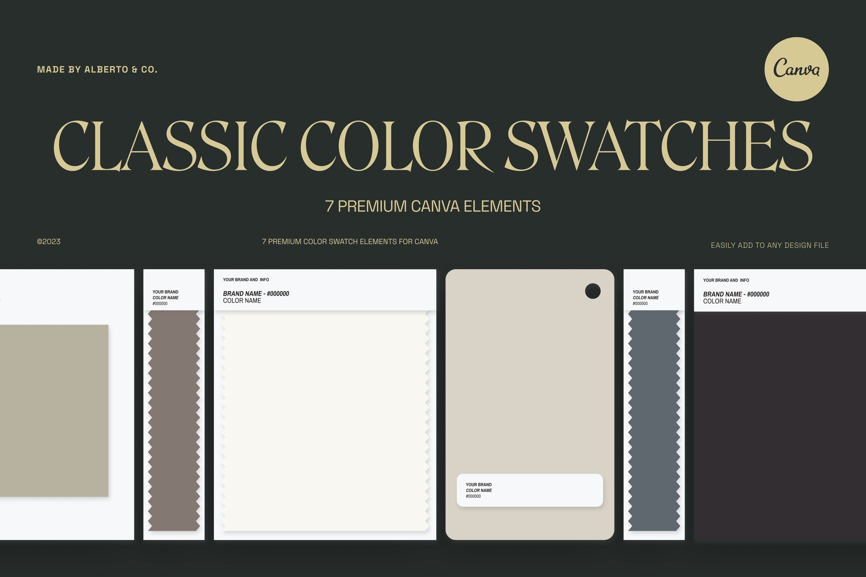 Color Swatches Moodboard Templates Canva Social Media - Etsy