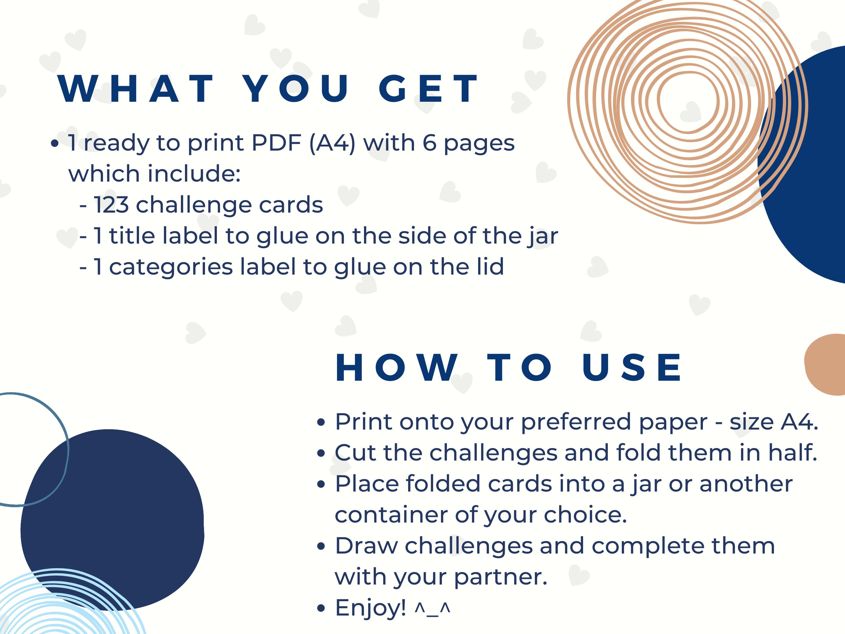 Printable Couple Challenges, Anniversary Gift, Date Night Ideas, Unique ...