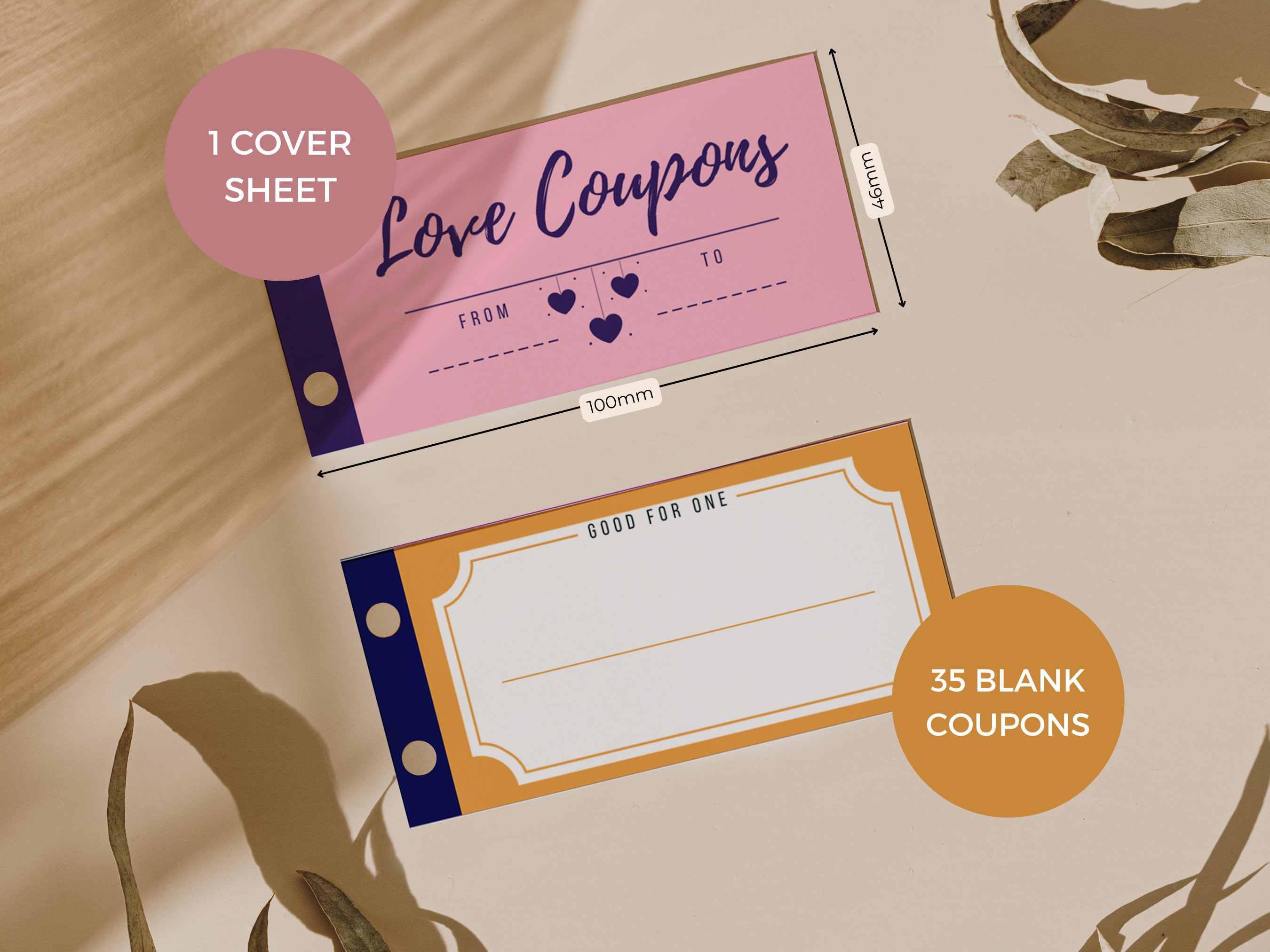 Blank Love Coupons for Couples, Anniversary Gift Unique, Coupon Booklet ...