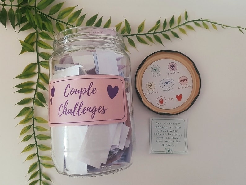 Printable Couple Challenges, Anniversary Gift, Date Night Ideas, Unique ...