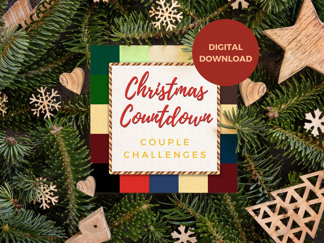 Couples Christmas Countdown Challenges, Advent Calendar Cards ...