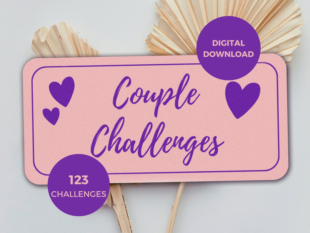 Printable Couple Challenges, Anniversary Gift, Date Night Ideas, Unique ...