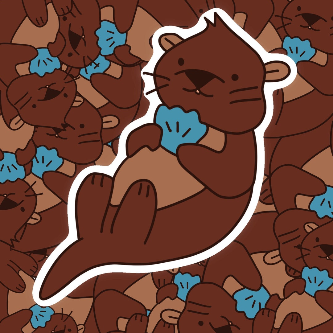 Otter Vinyl Sticker - Etsy