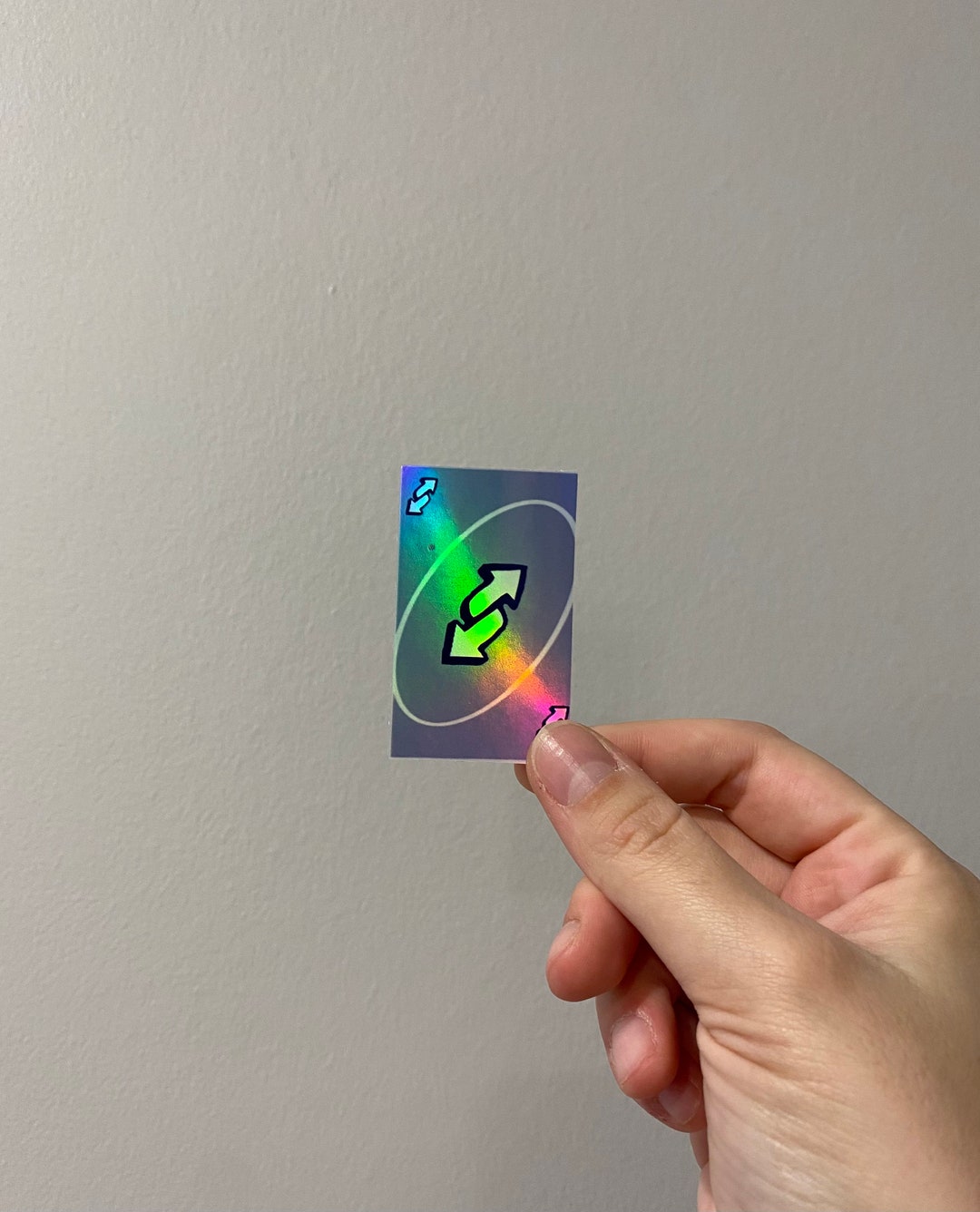 Uno Reverse Card Silver HOLOGRAPHIC Color Shifting - Etsy