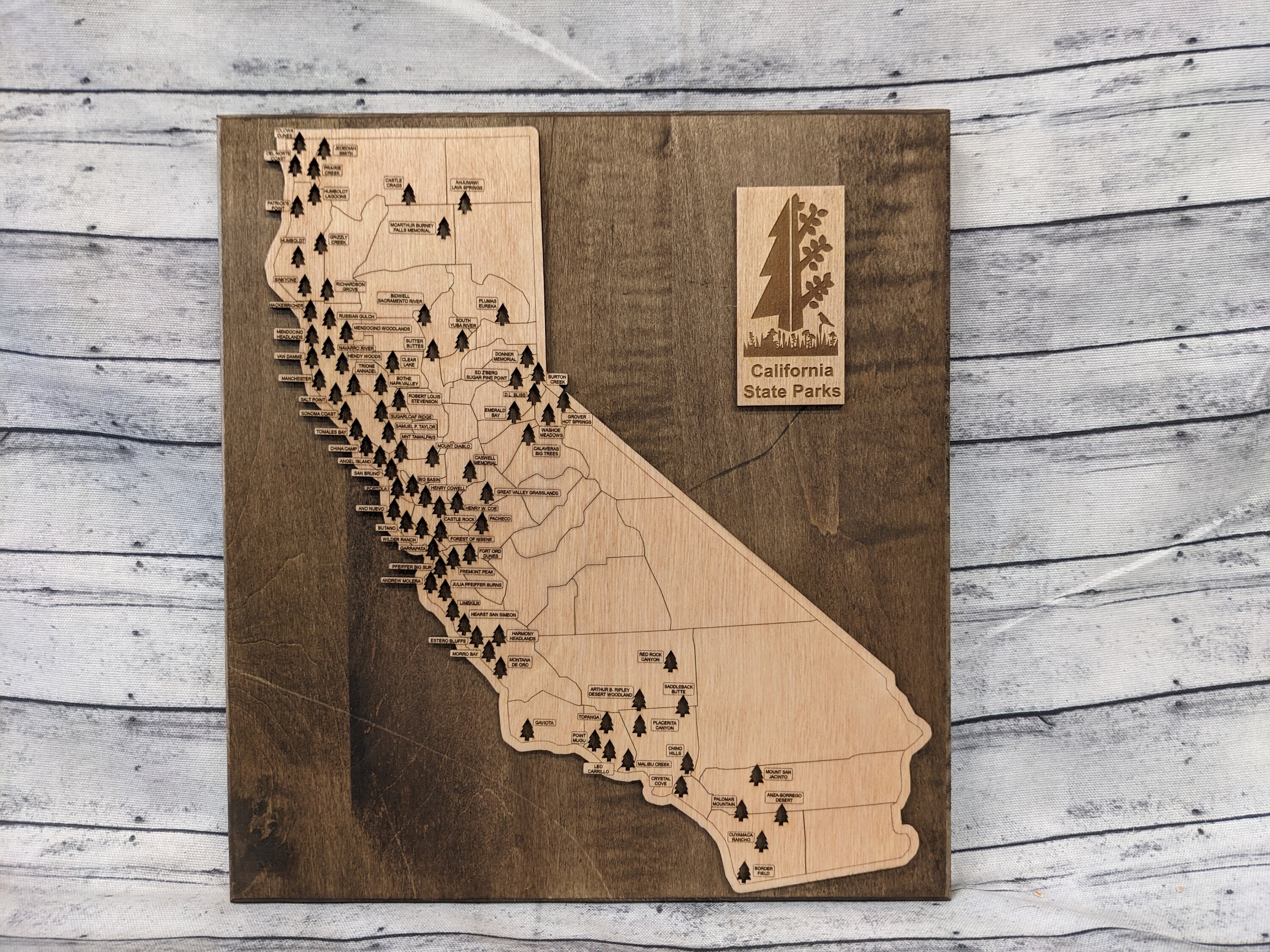 Customizable California State Park Tracking Map - Etsy
