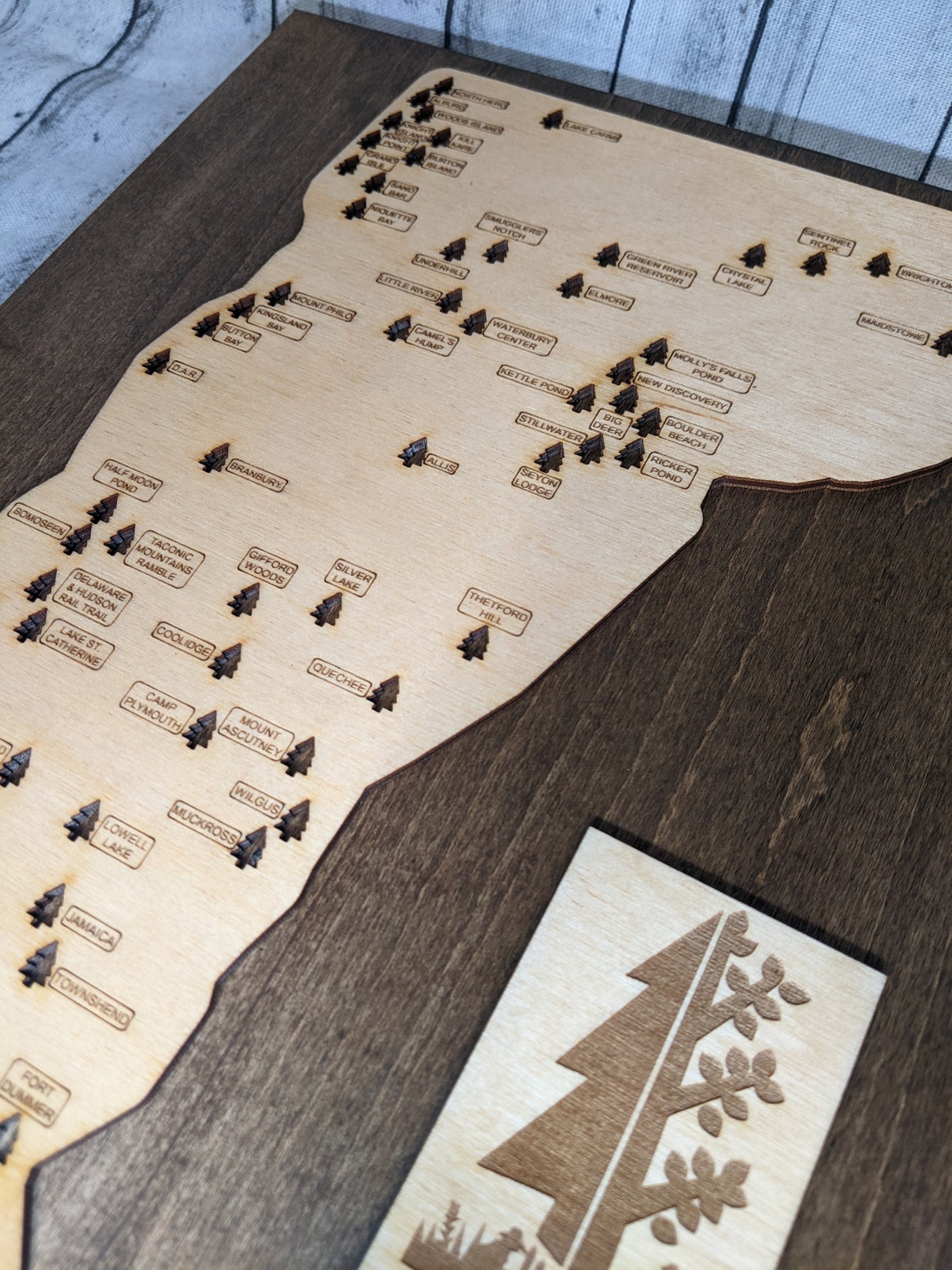 Customizable Vermont State Park Tracking Map - Etsy
