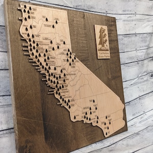 Customizable California State Park Tracking Map - Etsy