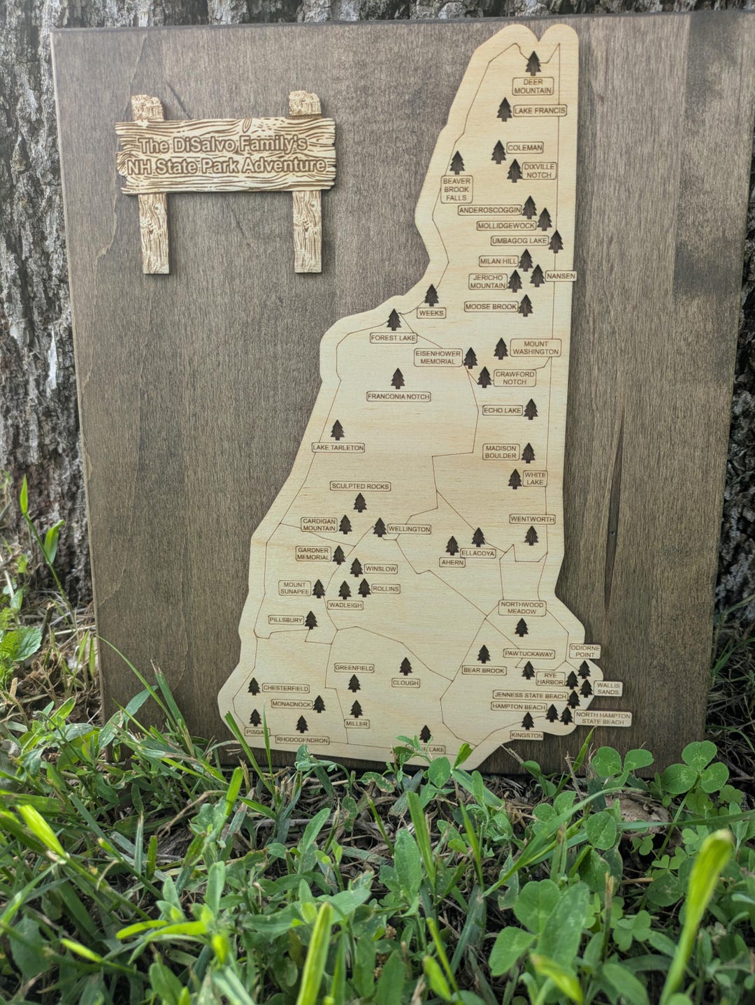 Customizable New Hampshire State Park Tracking Map - Etsy