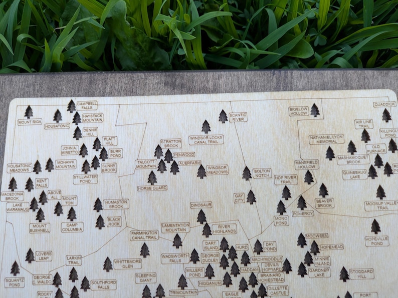 Customizable Connecticut State Park Tracking Map - Etsy