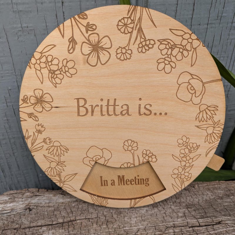 Cubicle Sign in a Meeting - Etsy