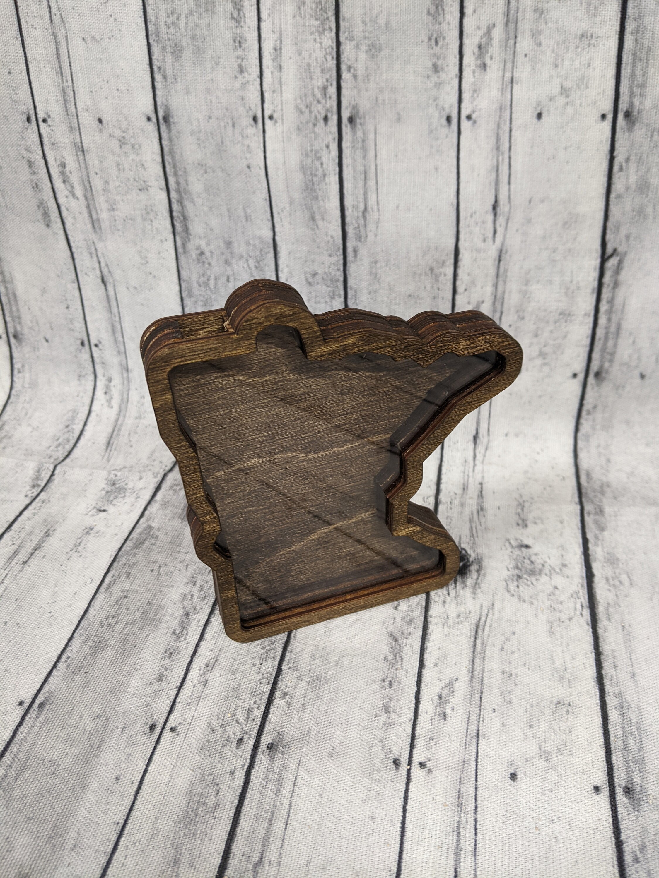 MN Shaped Agate Holder Bank Shadow Box or Custom State/shape - Etsy