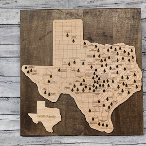 Customizable Texas State Park Tracking Map - Etsy