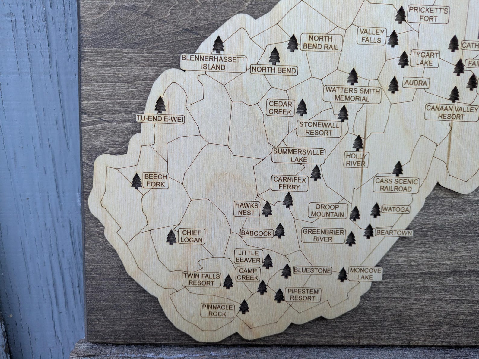 Customizable West Virginia State Park Tracking Map - Etsy