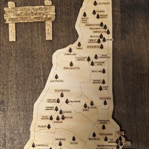 Customizable New Hampshire State Park Tracking Map - Etsy