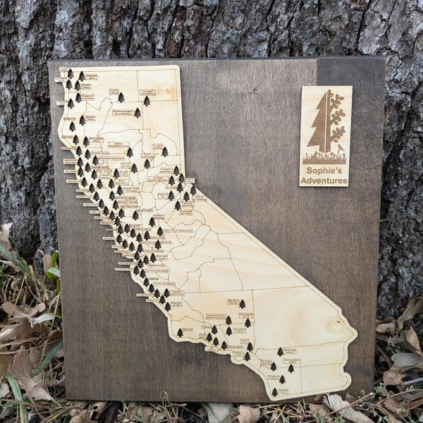 Framed California Map - Etsy