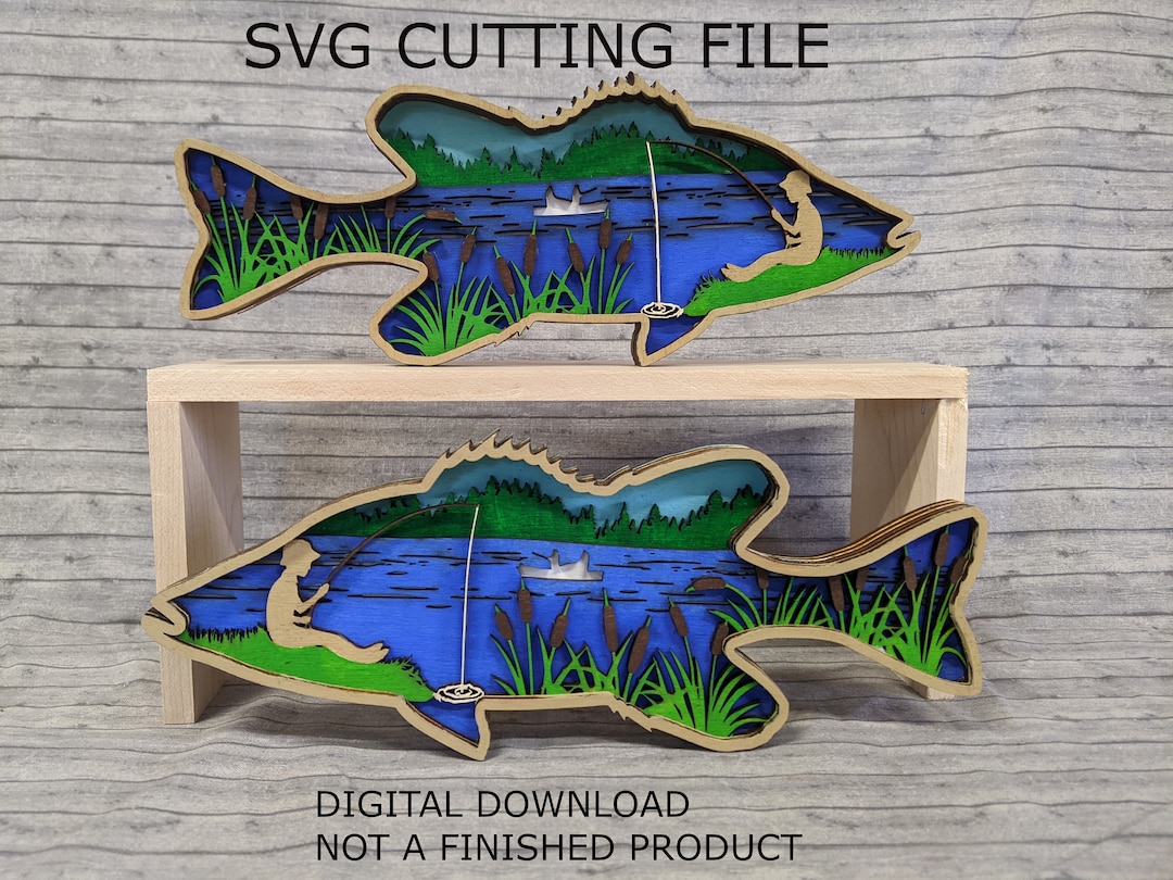 Layered Fish SVG Digital File - Etsy