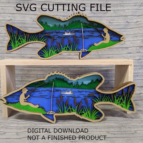 Layered Fish SVG Digital File - Etsy