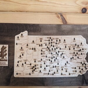 Customizable Pennsylvania State Park Tracking Map - Etsy