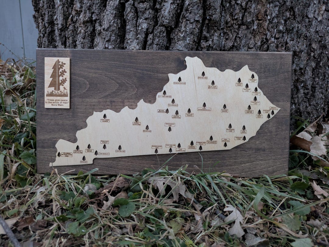 Customizable Kentucky State Park Tracking Map - Etsy
