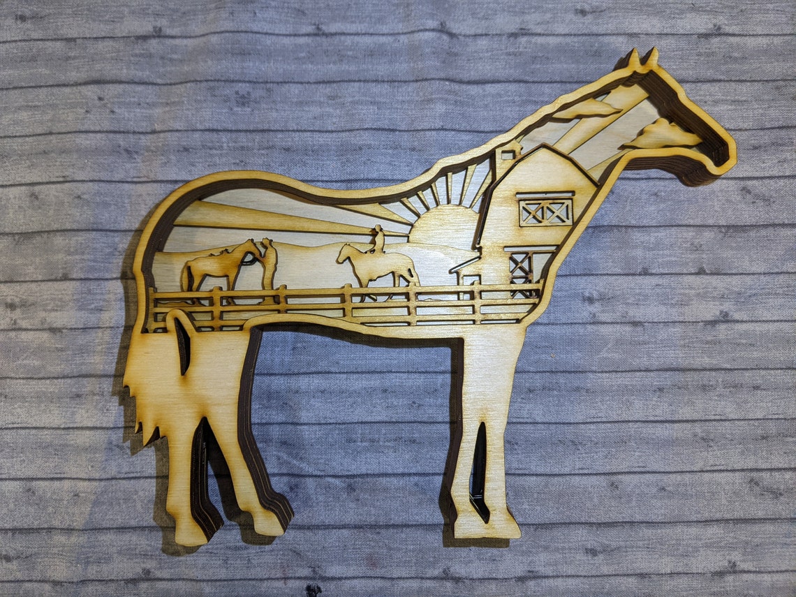 Layered Horse SVG Digital File - Etsy