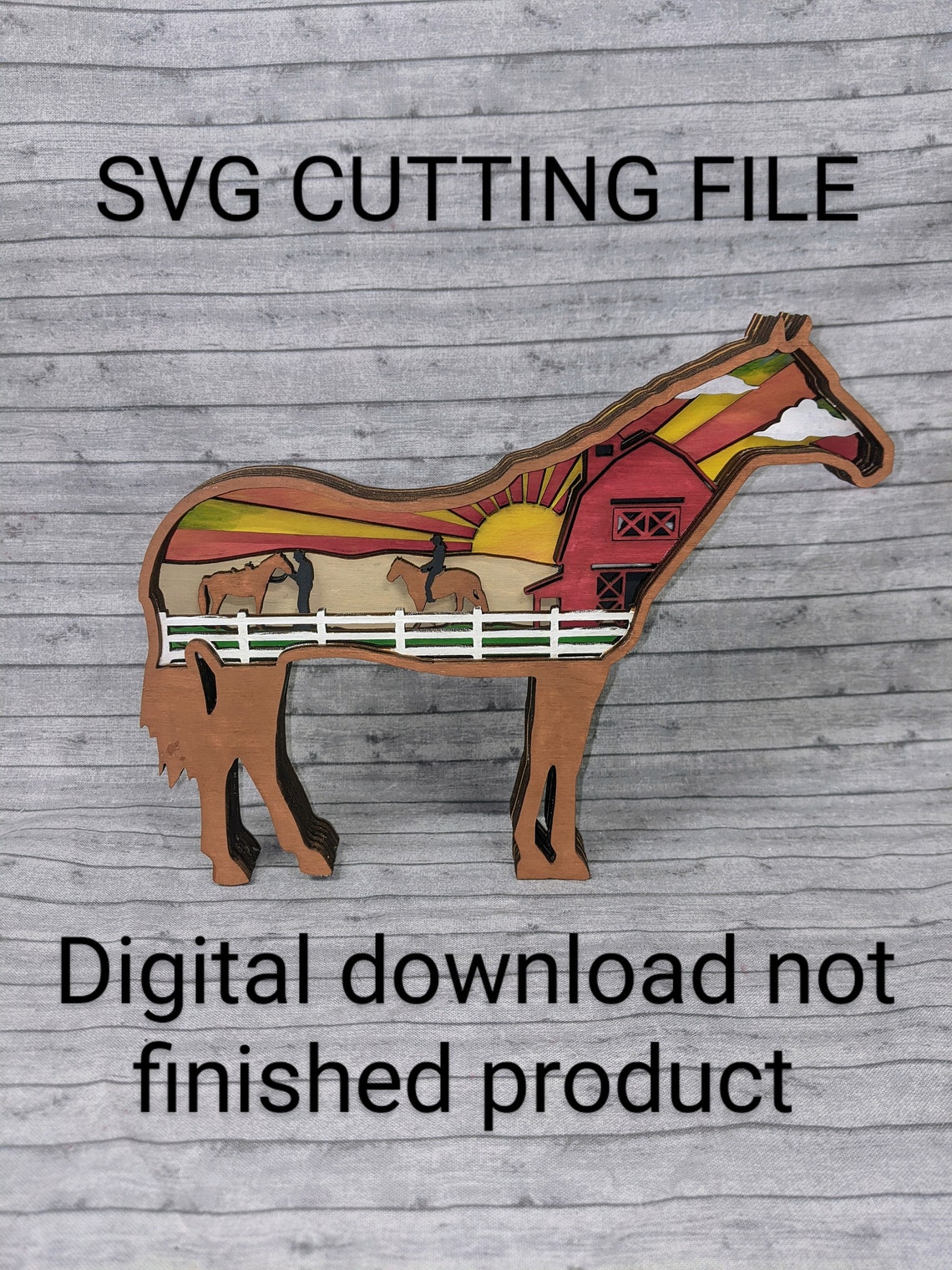 Layered Horse SVG Digital File - Etsy