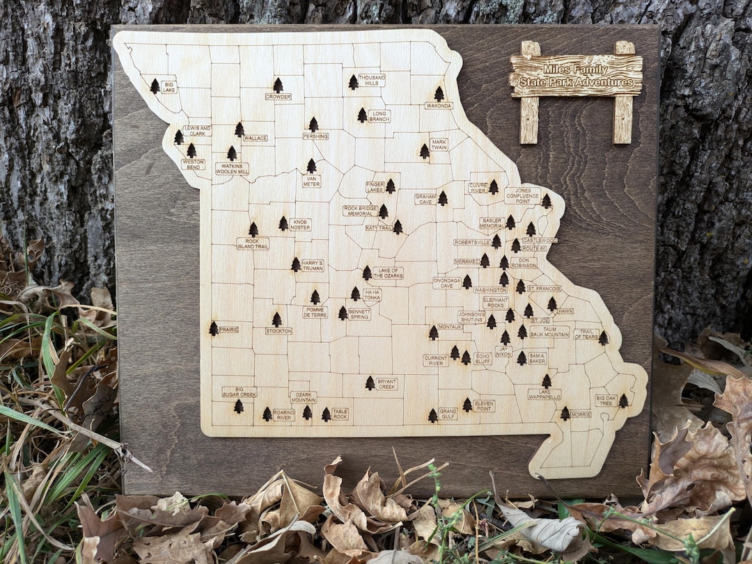 Customizable Missouri State Park Tracking Map - Etsy