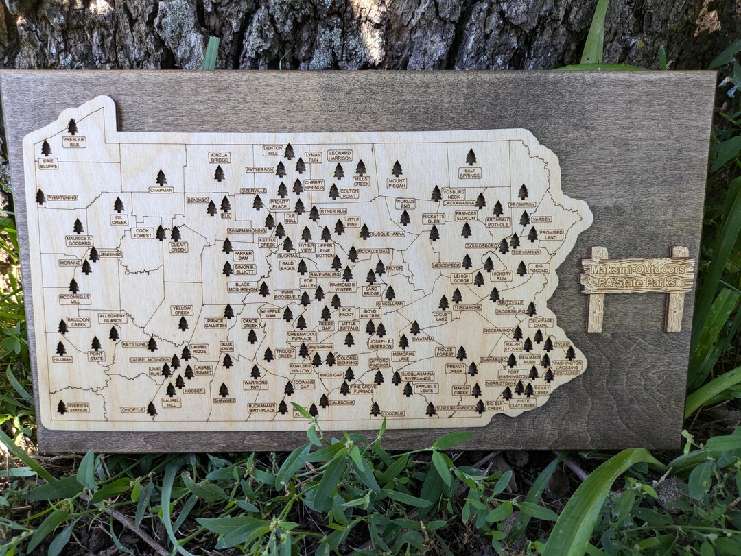 Customizable Pennsylvania State Park Tracking Map - Etsy