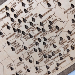 Customizable Pennsylvania State Park Tracking Map - Etsy