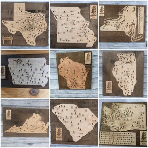 Customizable State Park Tracking Map - Etsy