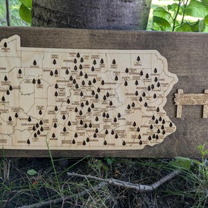 Customizable Pennsylvania State Park Tracking Map - Etsy
