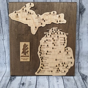 Customizable State Park Tracking Map - Etsy