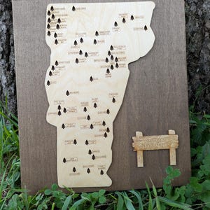 Customizable Vermont State Park Tracking Map - Etsy
