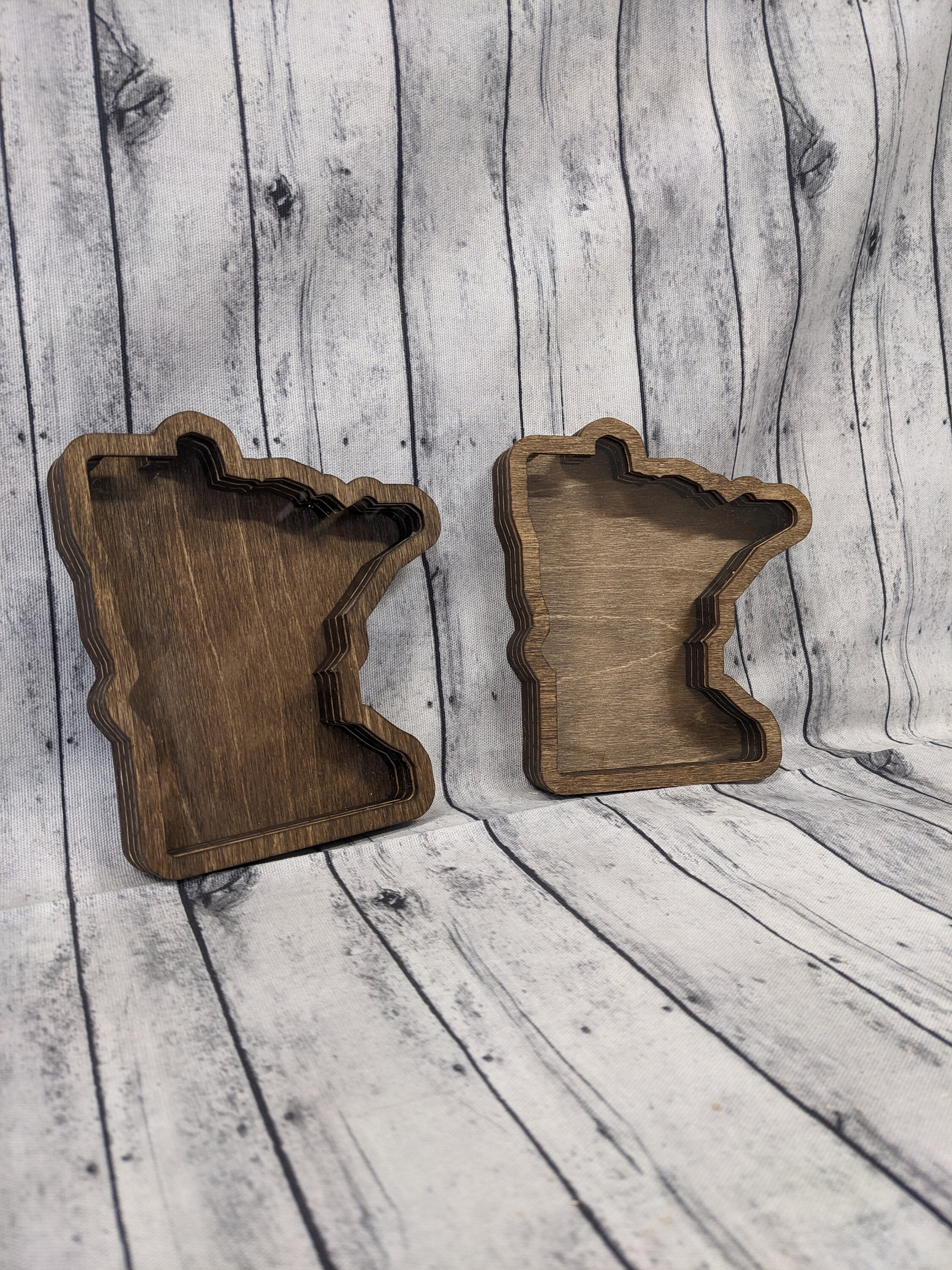 MN Shaped Agate Holder Bank Shadow Box or Custom State/shape - Etsy