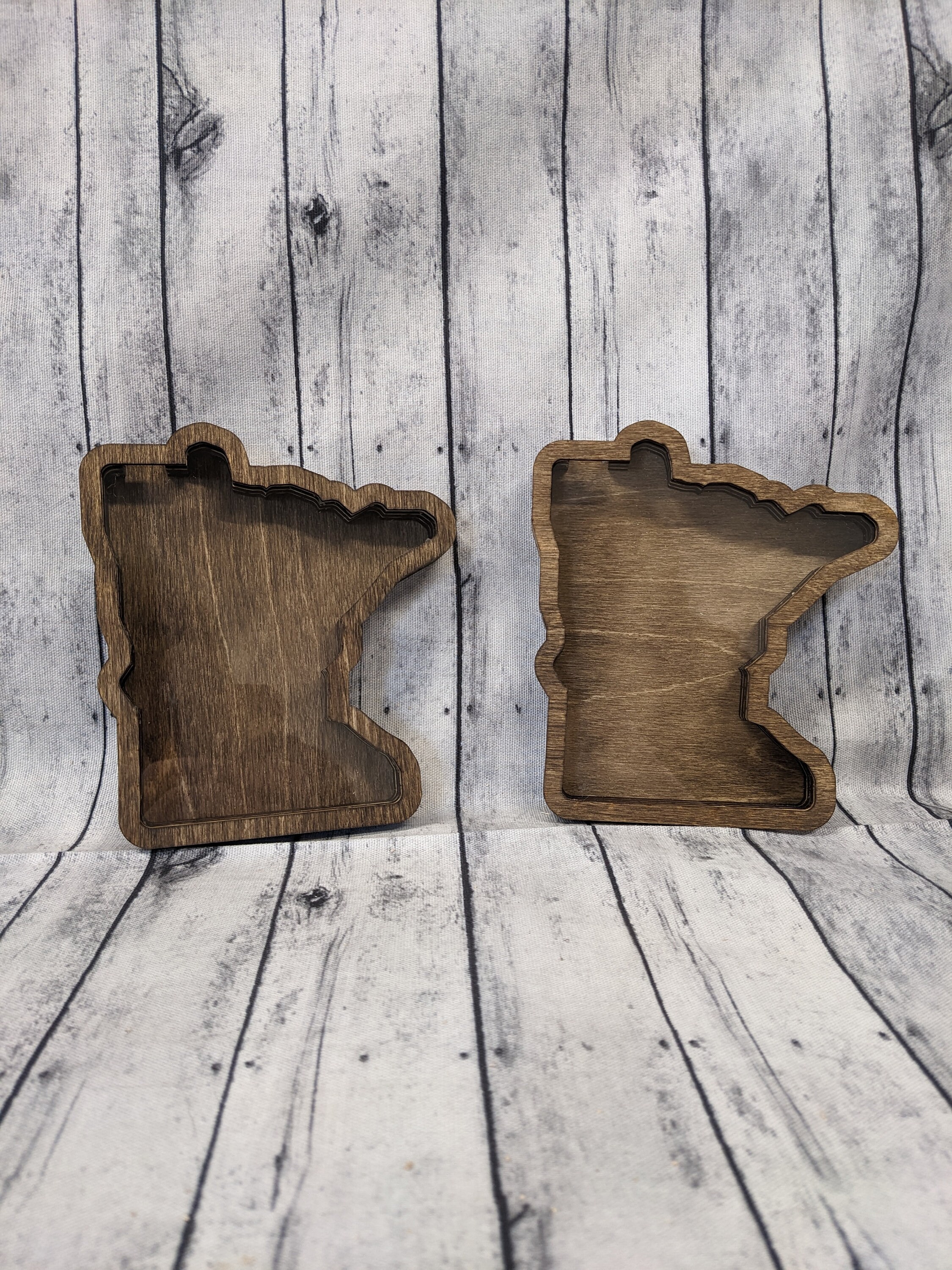 MN Shaped Agate Holder Bank Shadow Box or Custom State/shape - Etsy
