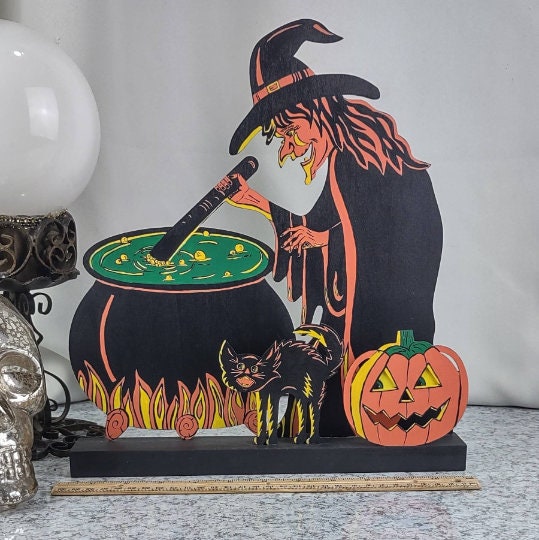 Vintage Witch Retro Witch Shelf Decor Vintage Halloween - Etsy