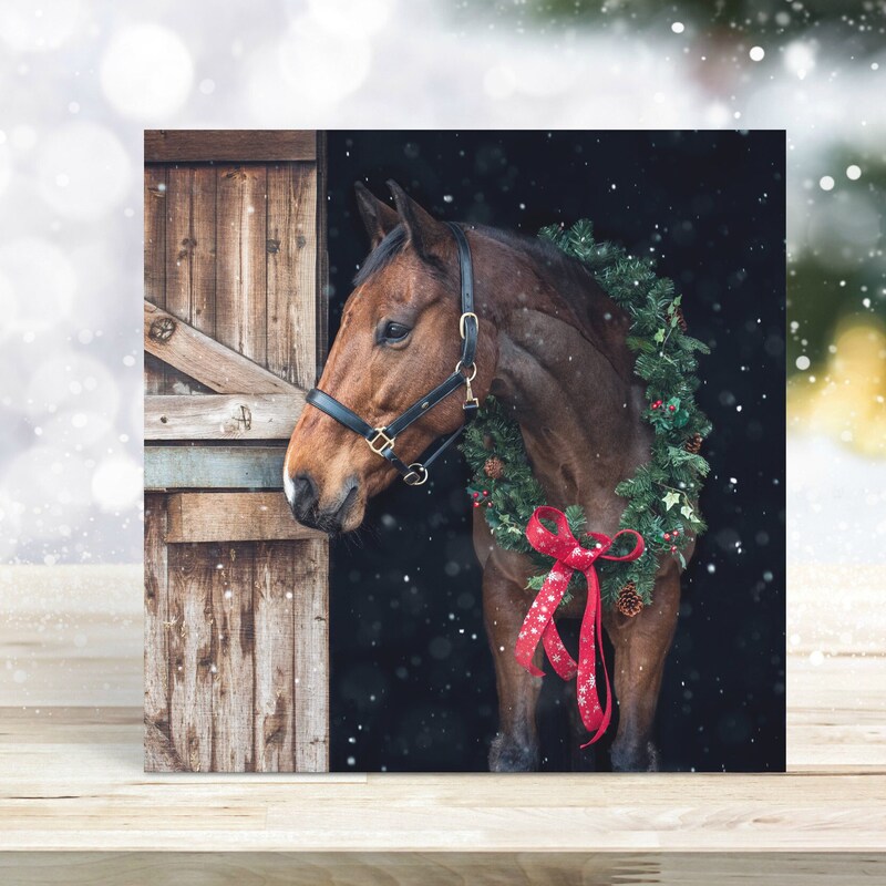 Horse Christmas Card - Etsy