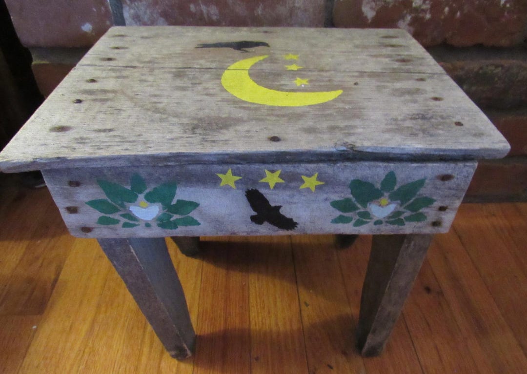 Old Country Crow and Sacred Lotus Stool - Etsy