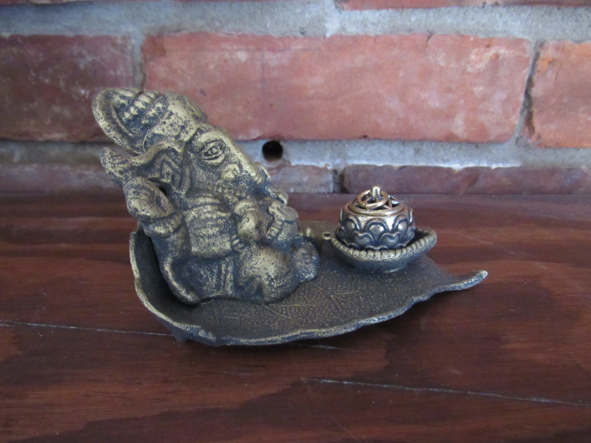 Antique Bronzed Ganesha, god of Wisdom, Success and Good Luck Cone ...