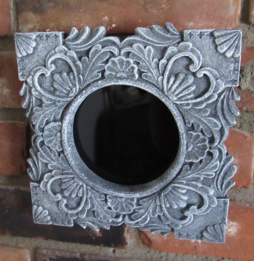 7.25 Inch X 7.25 Inch Heavy Aged Concrete "knights Templar" Scrying ...