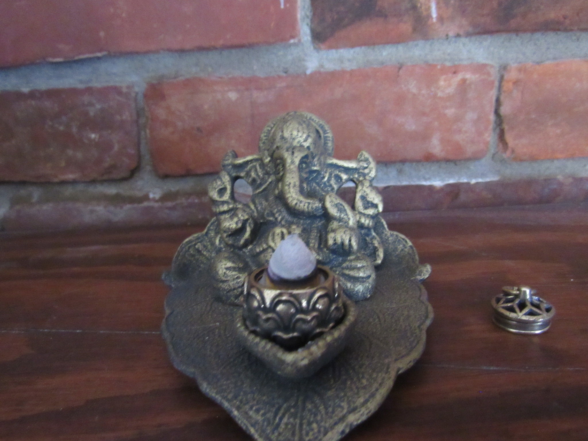 Antique Bronzed Ganesha, god of Wisdom, Success and Good Luck Cone ...