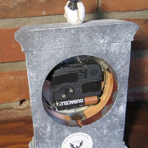 Edgar Allan Poe Aged Nevermore Clock With Raven and Skull for Shelf or ...