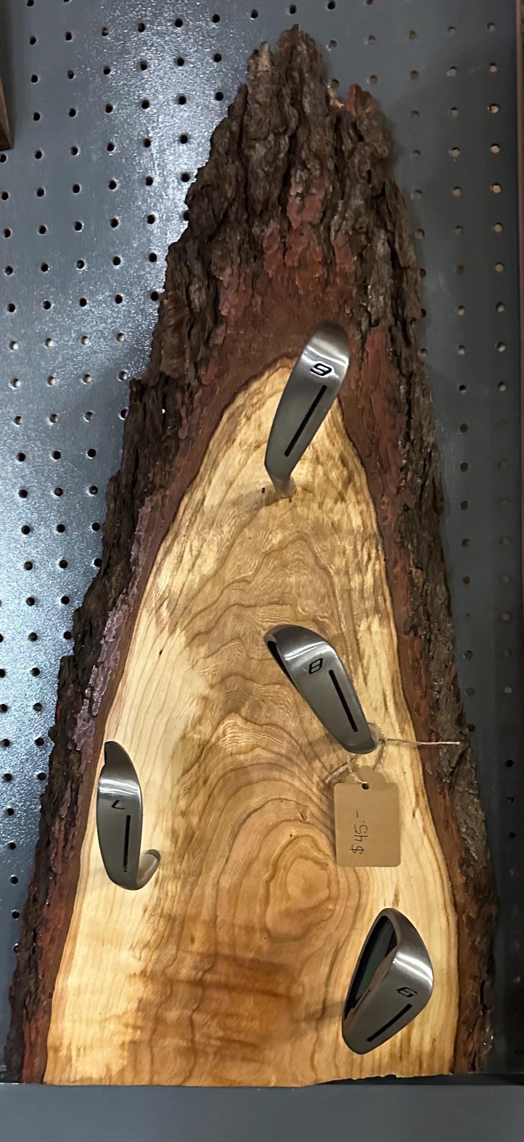 Golf Club Coat Rack. Hand Made in Indiana! Live Edge. Made From ...