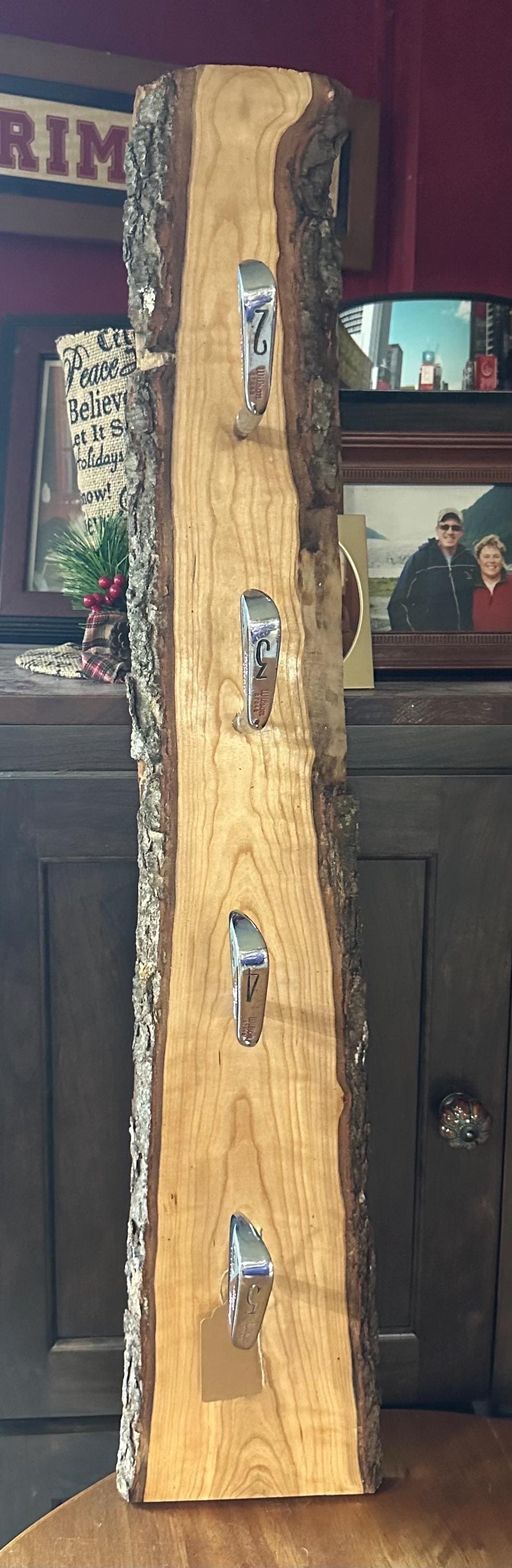Coat Hat Rack. Live Edge. Golf. Live Edge Coat/hat Rack Made With ...