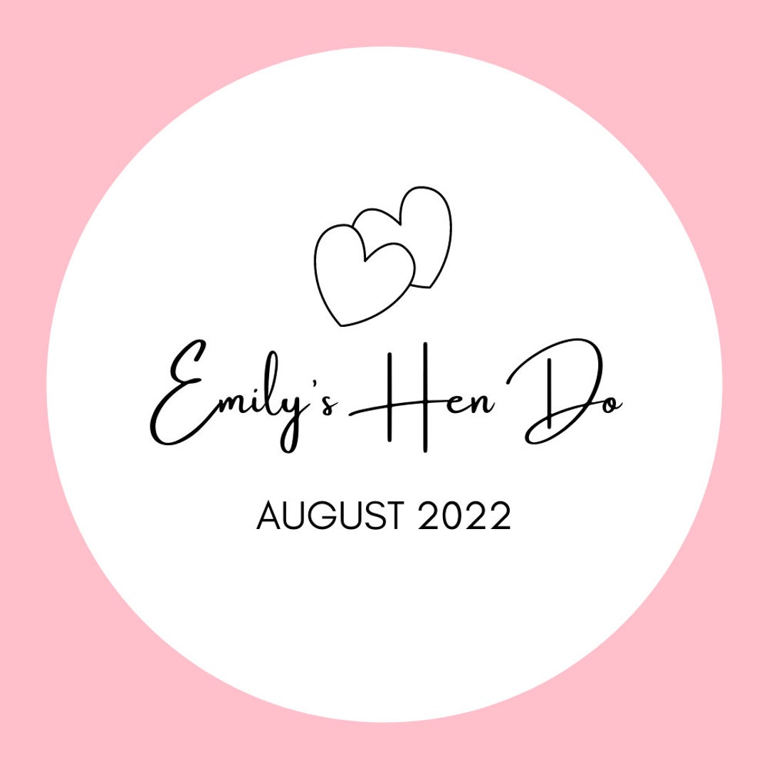 Hen Do Sticker Hen Party Sticker Personalised Sticker - Etsy UK