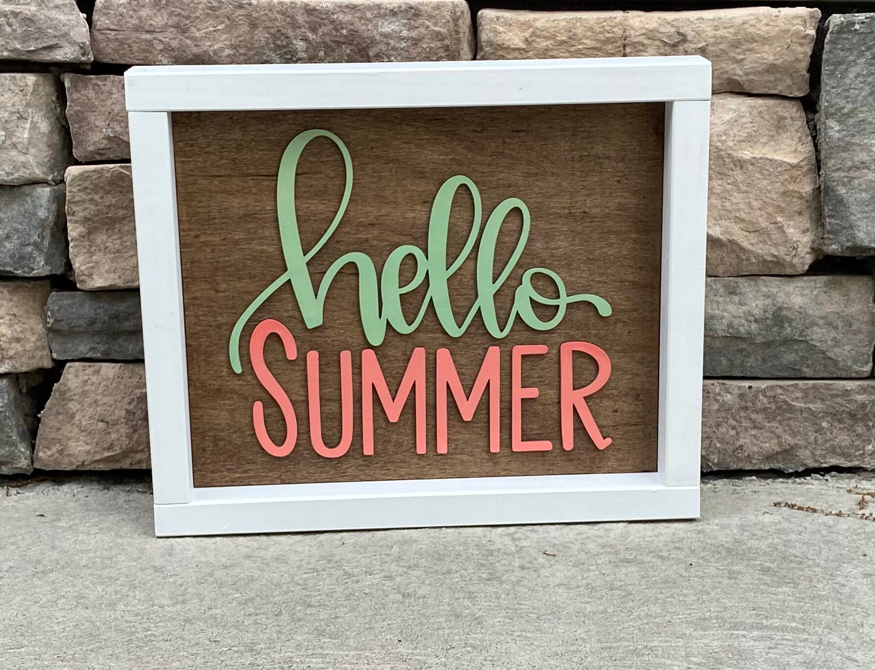 Farmhouse Summer Decor Hello Summer Sign - Etsy