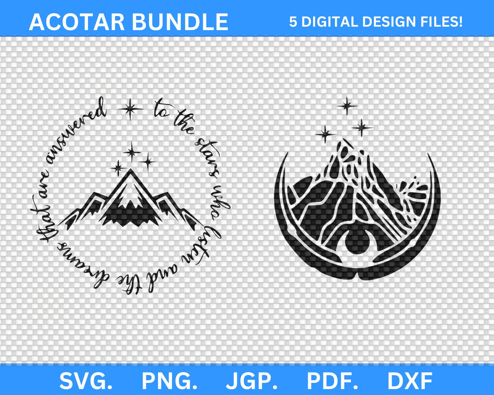 ACOTAR SVG Design Bundle pack of 05 Velaris City of - Etsy