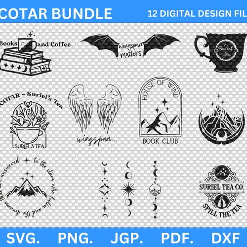 ACOTAR Svg Bundle 2 16 Svg & Png Files Acotar Svg for Cricut - Etsy ...