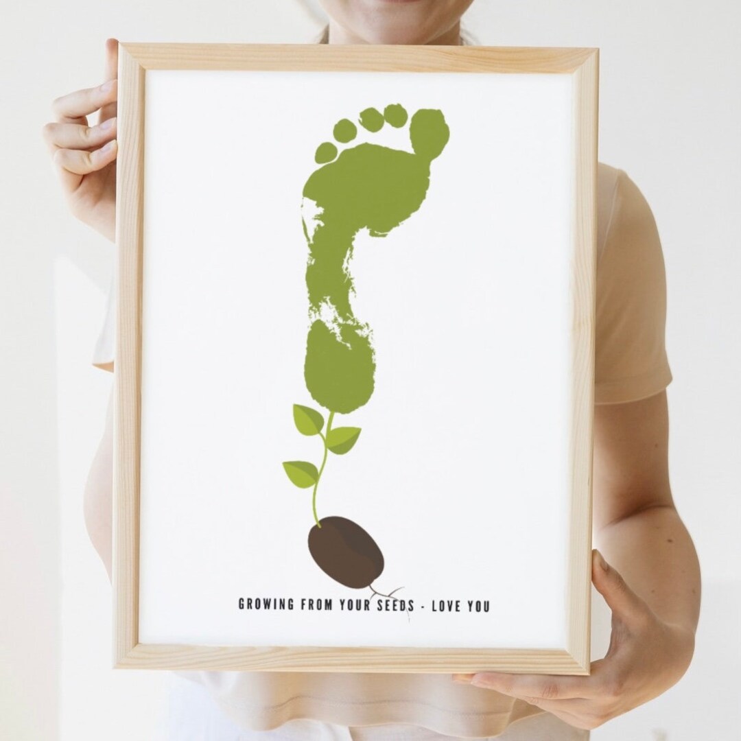 Baby Footprint Memory Art, Do It Yourself Printable, Dad Farmer Seeds ...