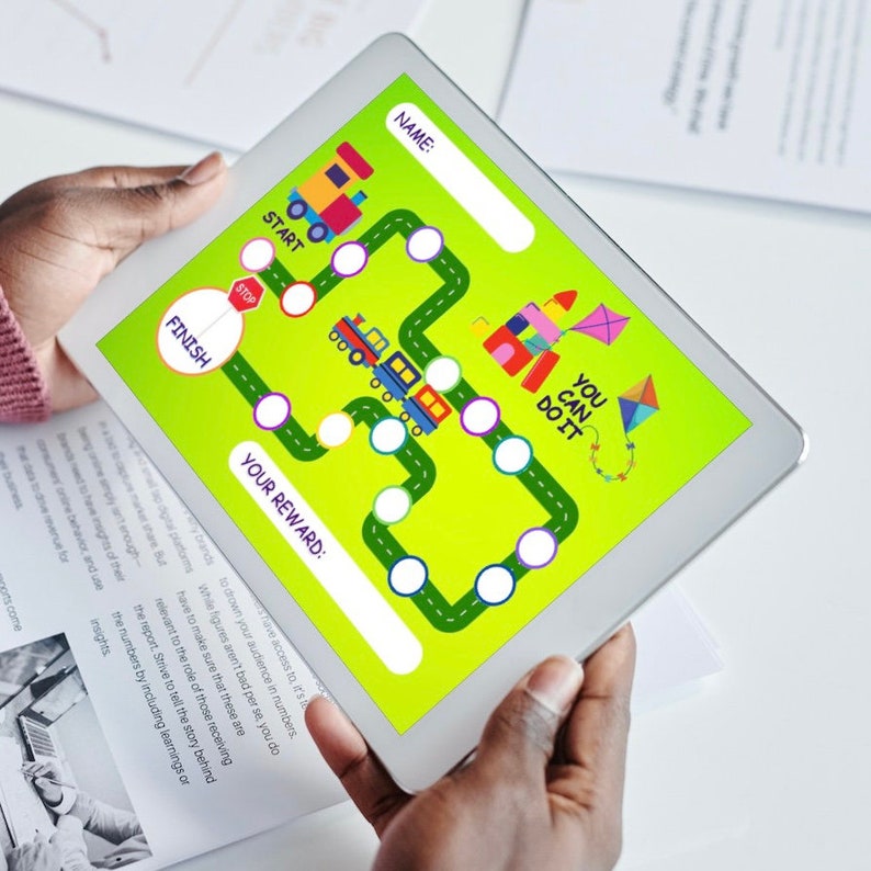 Printable Kids Reward Chart, Kids Train Daily Chore Charts, Kids ...