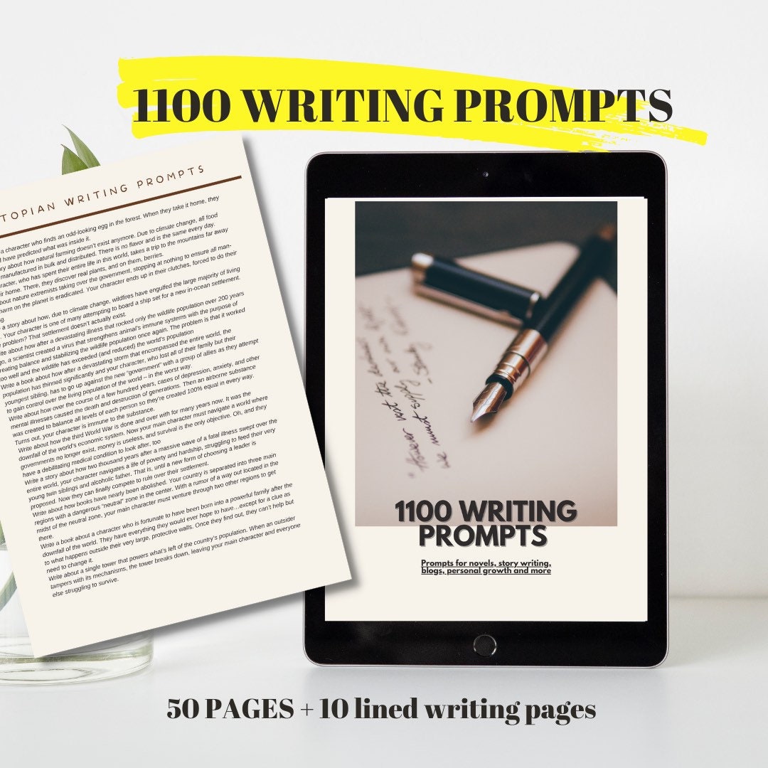 1100 Writing Prompts Journal, Writing Prompts, Deep Thought Prompts ...